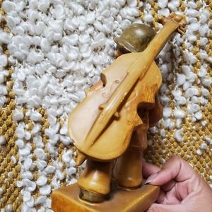 Vintage | Accents | Vintage Boy With Violin Ceramic Figurine | Poshmark